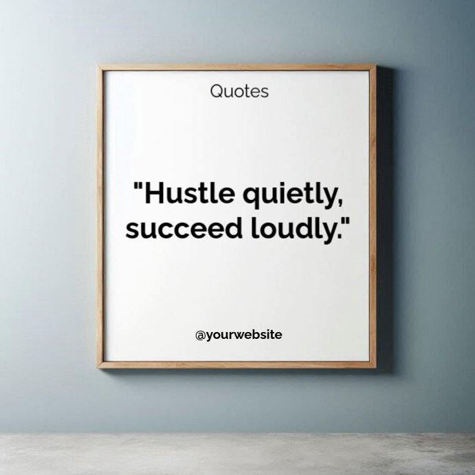 Typographic Motivational Quotes Square (1:1) Template | PosterMyWall