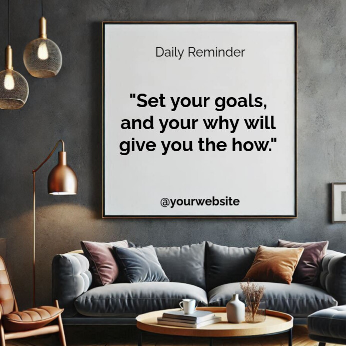 Typographic Motivational Quotes Square (1:1) Template | PosterMyWall