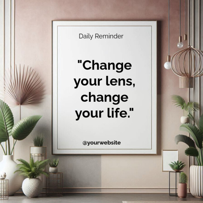 Typographic Motivational Quotes Square (1:1) Template | PosterMyWall