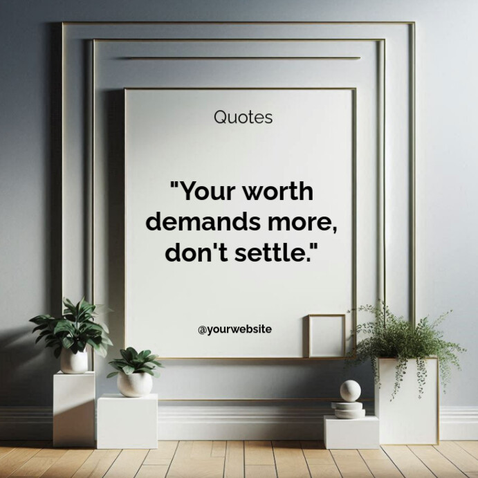 Typographic Motivational Quotes Square (1:1) Template | PosterMyWall