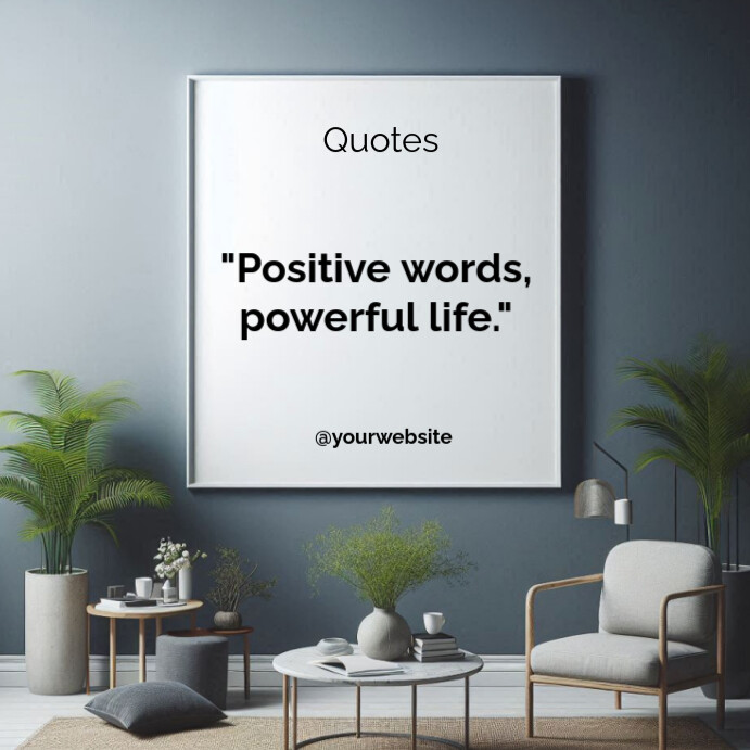 Typographic Motivational Quotes Square (1:1) Template | PosterMyWall