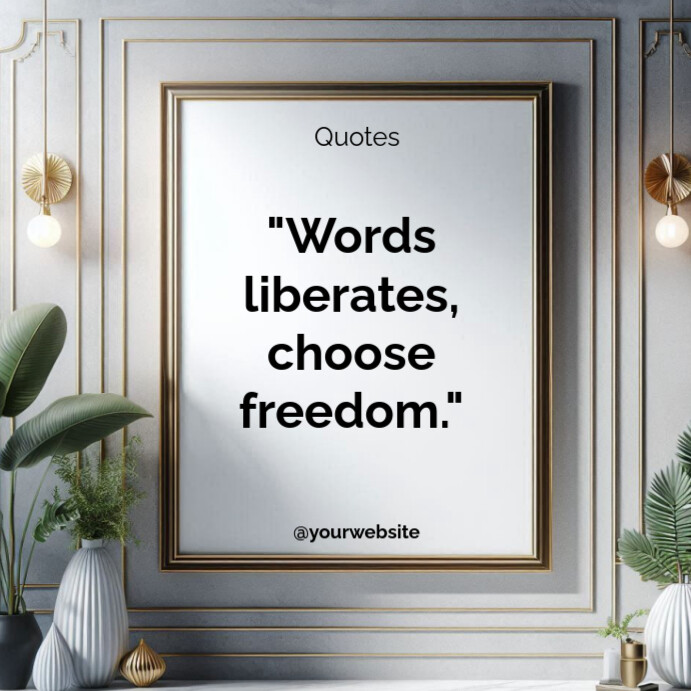 Typographic Motivational Quotes Square (1:1) Template | PosterMyWall