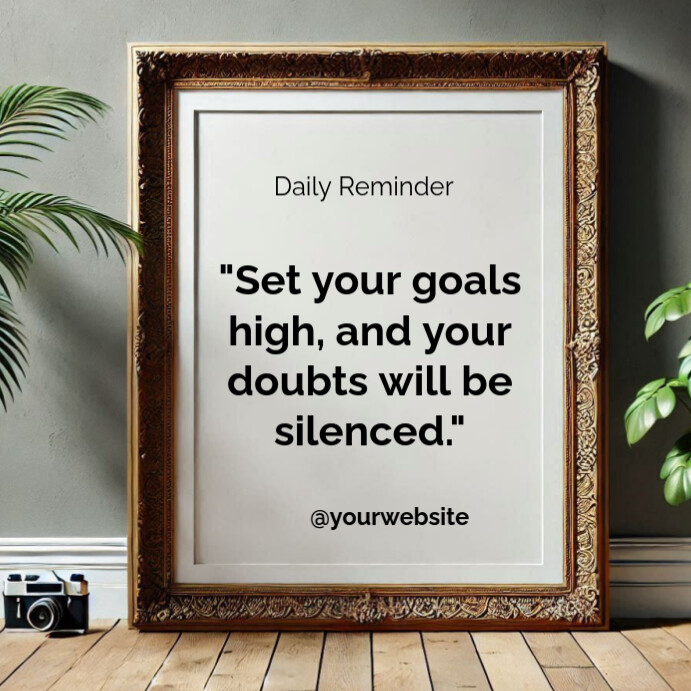 Typographic Motivational Quotes Square (1:1) Template | PosterMyWall