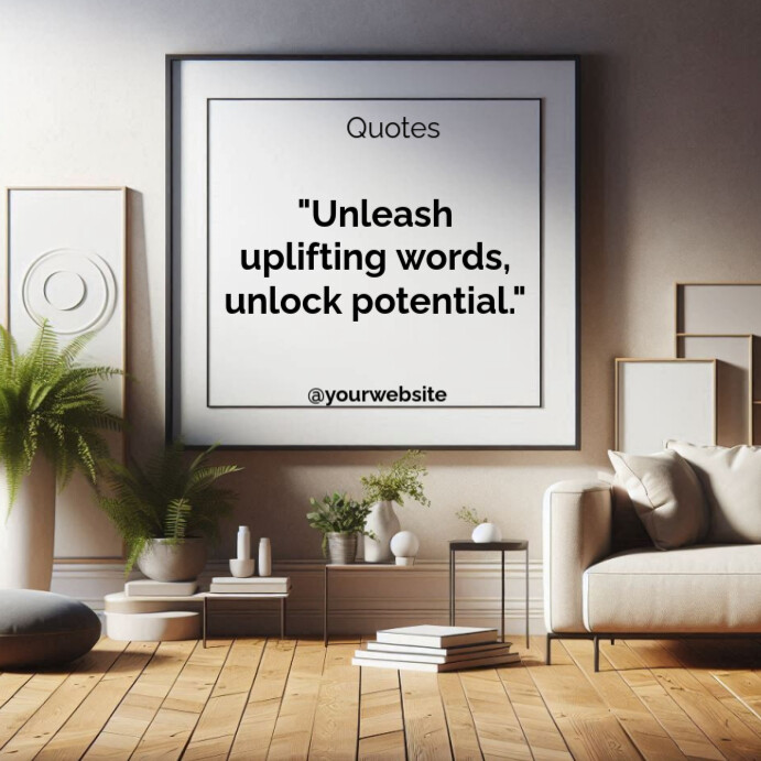 Typographic Motivational Quotes Square (1:1) Template | PosterMyWall