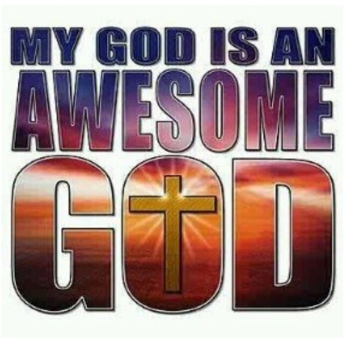 Typographic My God Is An Awesome God Instagram Post Template | PosterMyWall