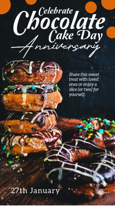 Copy of Typographic National Chocolate Cake Day Instagram Story ...