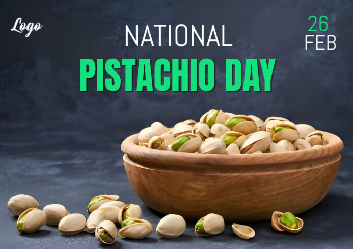 Copy of Typographic National Pistachio Day Design A4 | PosterMyWall