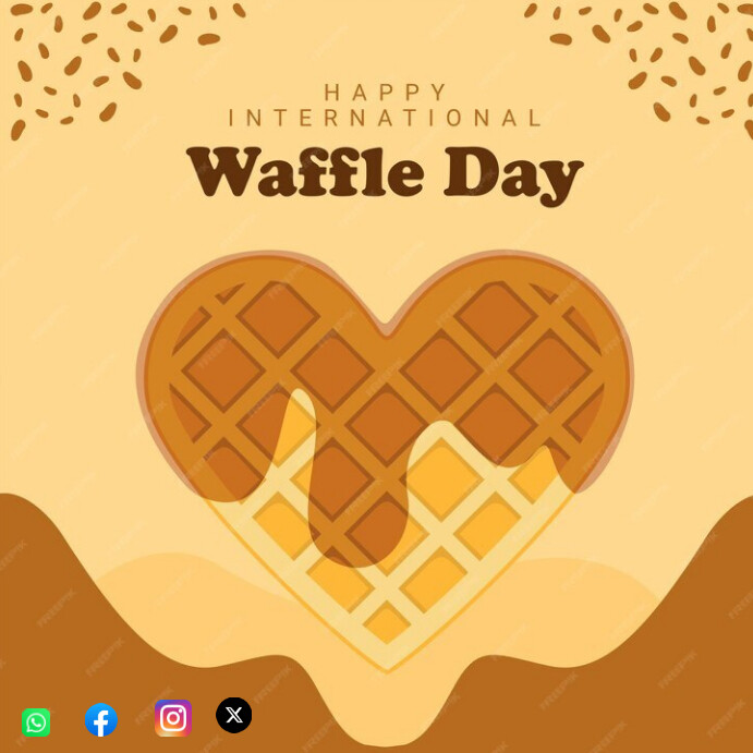 Copy of Typographic National Waffle Day Instagram Pos | PosterMyWall