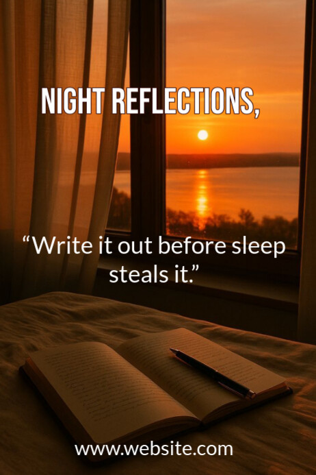 Typographic Night Reflection Poster Template | PosterMyWall