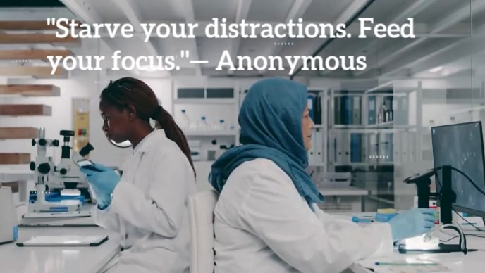 Plantilla de Typographic Overcoming Distractions Quote Youtube ...