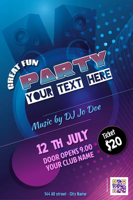 Party poster - PosterMyWall Template | PosterMyWall