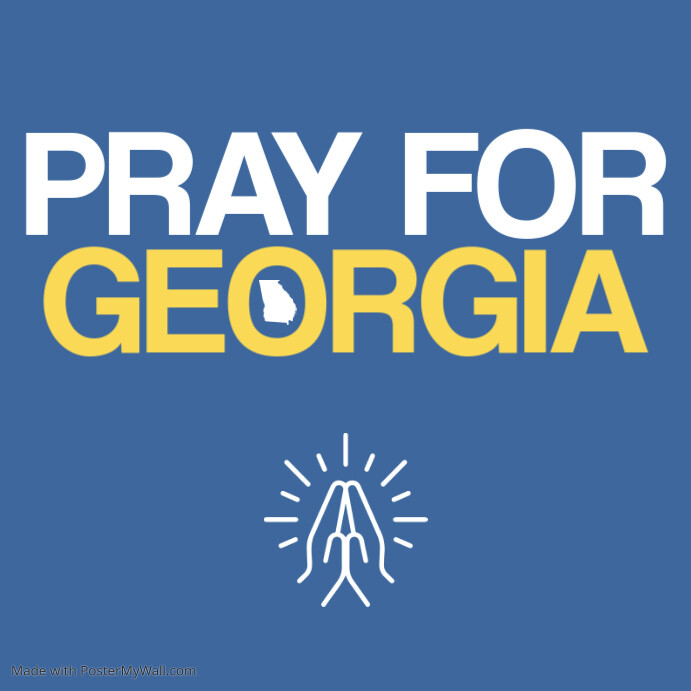 Typographic Pray For Georgia Instagram Post Georgia State USA Template ...