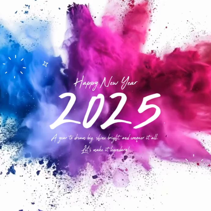 Copy of Typographic Red Blue Abstract New Year Instagram Post ...