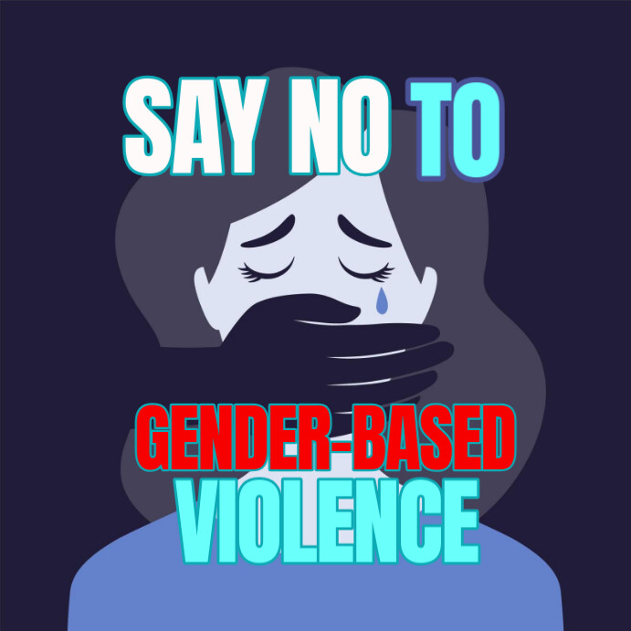 Typographic Say No To Gender-based Violence Template | PosterMyWall