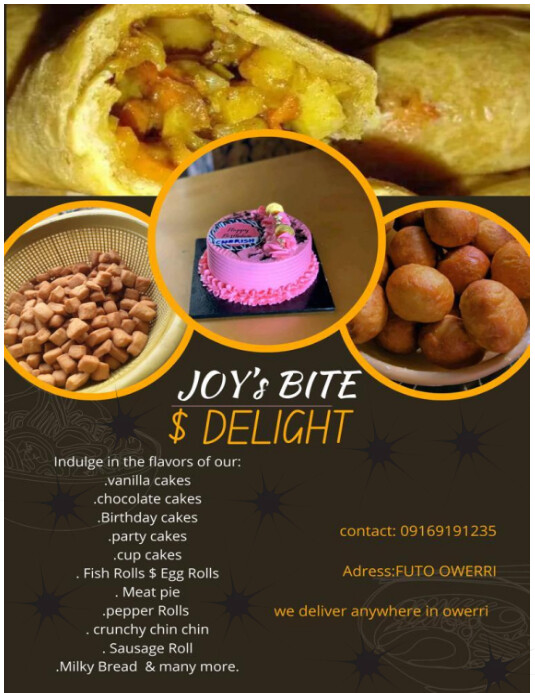 Typographic Snacks Flyer (us Letter) Template | PosterMyWall