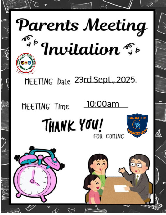 Typographic Teacher Parent Meeting Invitation Template Flyer (us Letter ...
