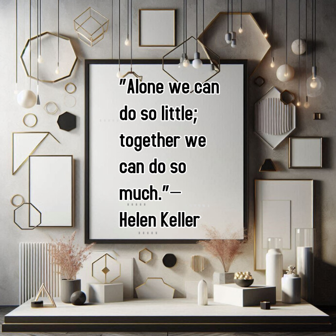 Typographic Teamwork & Collaboration Quote Instagram Post Template ...