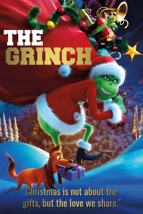Copy of Typographic The Grinch Poster | PosterMyWall