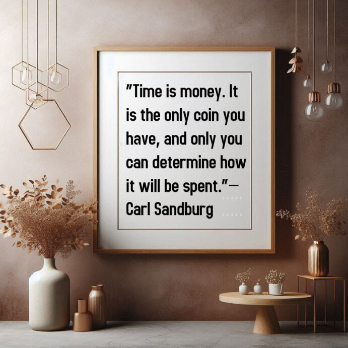Copy of Typographic Time Management Quote Instagram Post | PosterMyWall