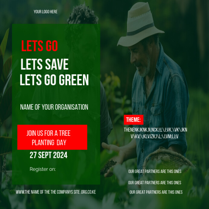 Copy of Typographic Tree Planting Instagram Post | PosterMyWall