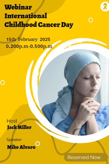Copy of Typographic Webinar On Childhood Cancer Poster | PosterMyWall