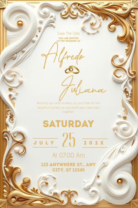 Typographic Wedding Card | Wedding Invitation Card Poster Template ...