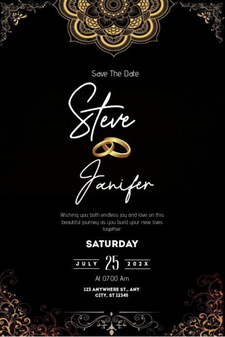 Typographic Wedding Card | Wedding Invitation Poster Template ...