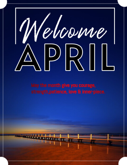 Copy of Typographic Welcome April Flyer (us Letter) | PosterMyWall