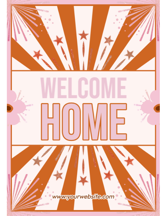 Copy of Typographic Welcome Home Flyer (us Letter) | PosterMyWall