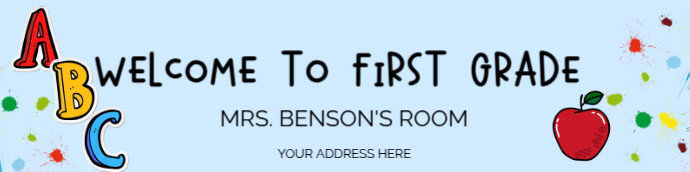 Szablon Typographic Welcome To Our Classroom Google Header Google ...