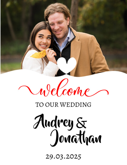 Typographic Welcome To Our Wedding Flyer (us Letter) Template | PosterMyWall