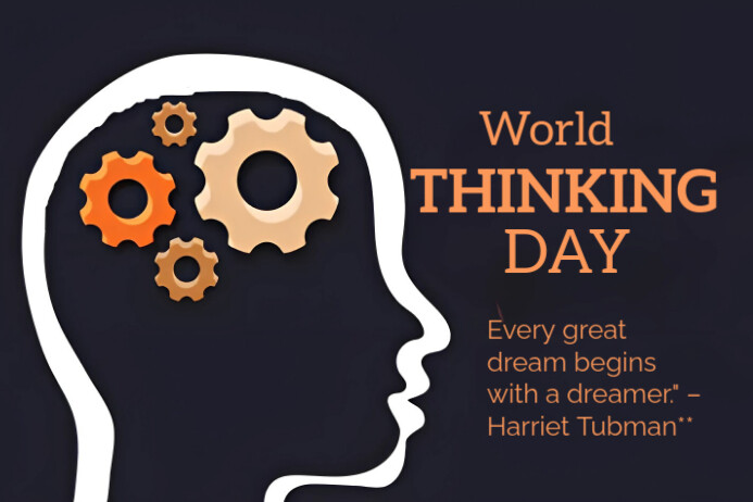 Copy of Typographic World Thinking Day Poster | PosterMyWall