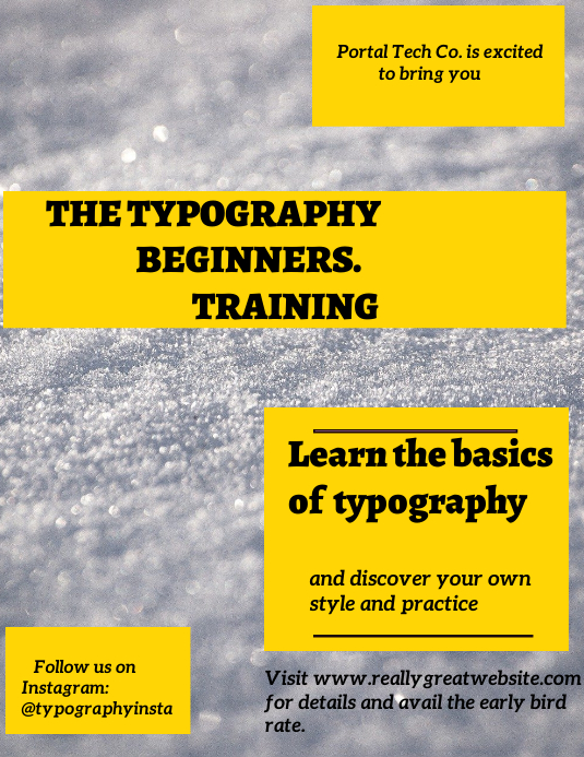 Typography beginners training poster Template | PosterMyWall