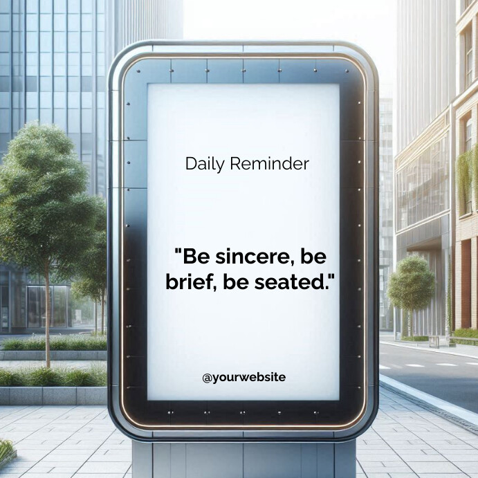 Typography Daily Motivational Quotes Square Template | PosterMyWall