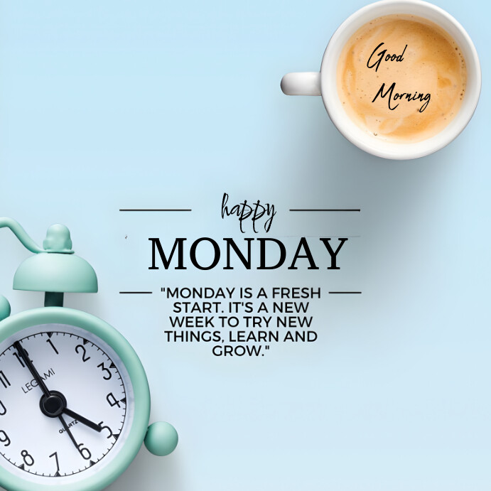 Plantilla de Typography Happy Monday Instagram Post | PosterMyWall