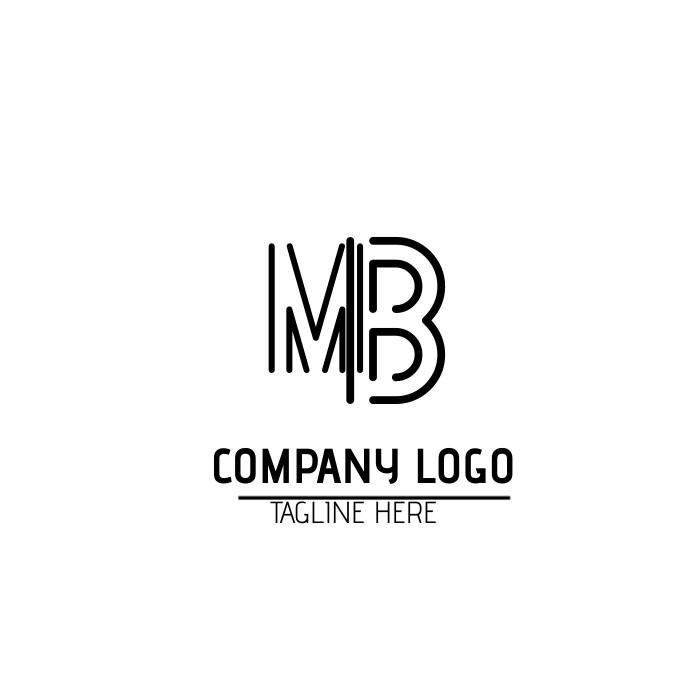 Typography M B Logo Logo Template | PosterMyWall