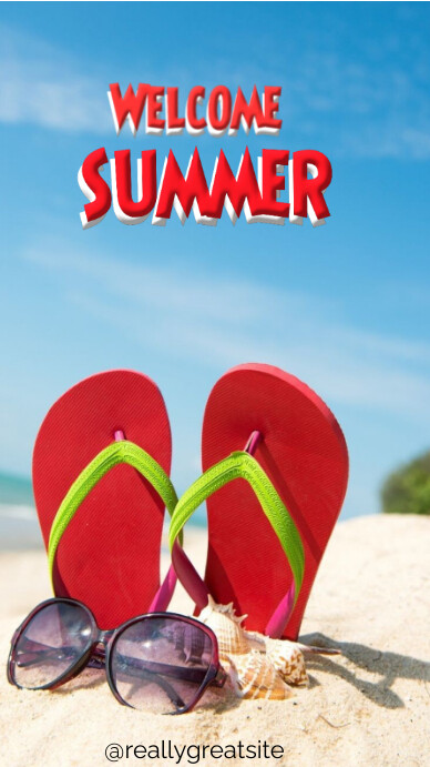 Typography Red Welcome Summer Instagram Story Template | PosterMyWall