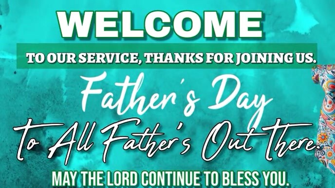 Copy of Typography Welcome To Church Father's Day Dig | PosterMyWall
