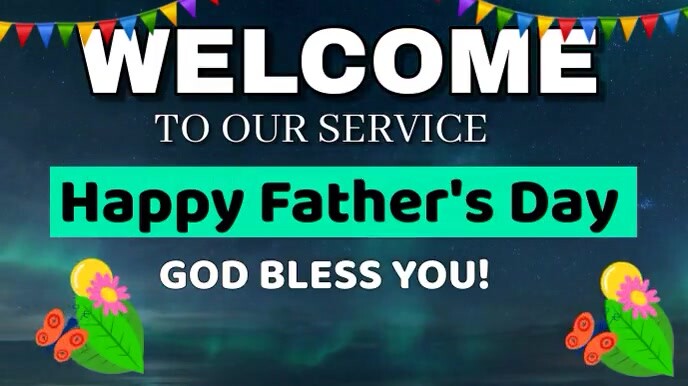Modello Typography Welcome To Our Service Father's Da | PosterMyWall