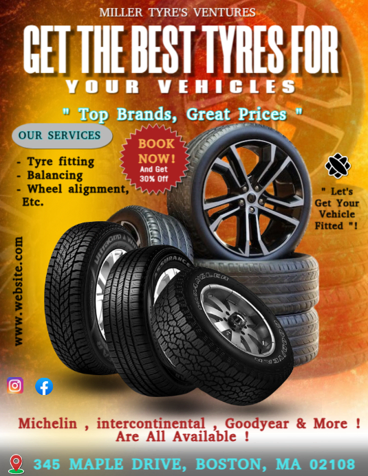 Tire flyer Template | PosterMyWall