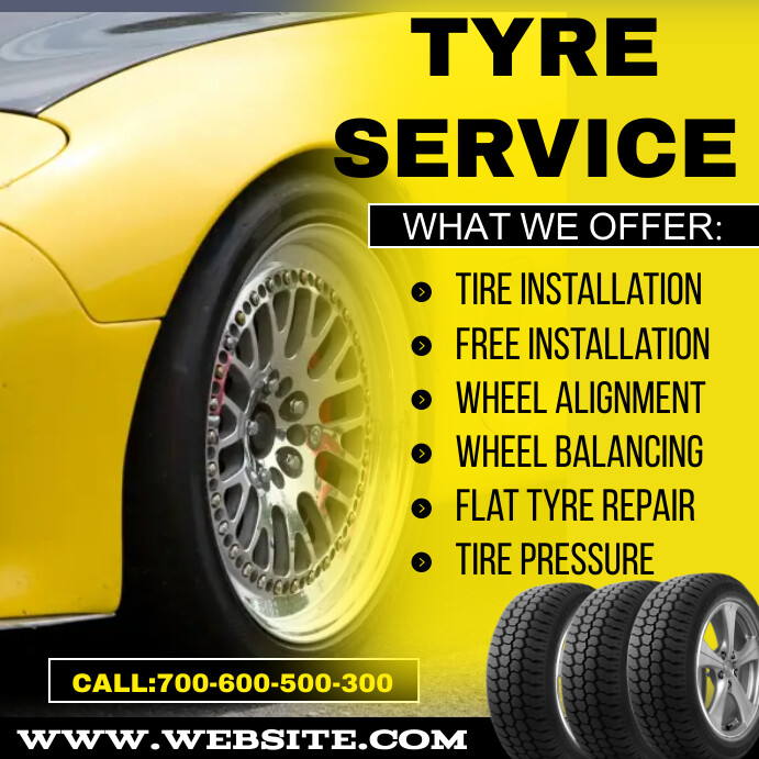 Plantilla de Tyre repair service template design | PosterMyWall