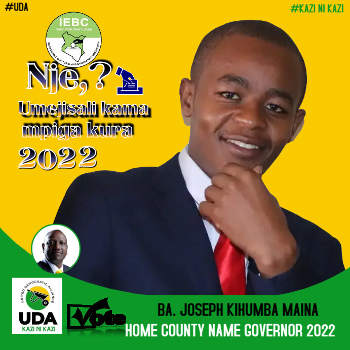 UDA Register as a voter Template | PosterMyWall