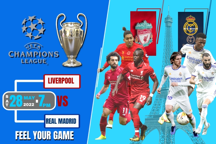 UEFA champion's league 2022 final game flyer Template | PosterMyWall