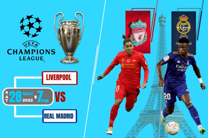 UEFA champion's league 2022 final game flyer Template | PosterMyWall