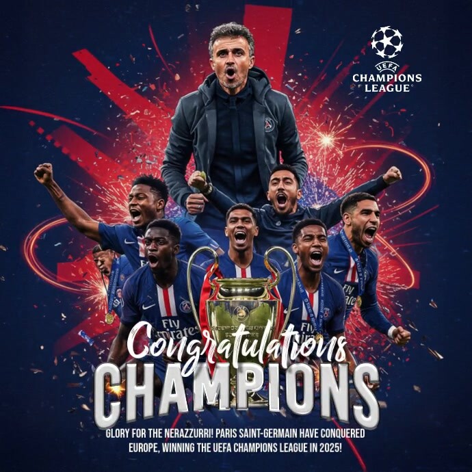 Copy of UEFA Champions League 2025 Winner | PosterMyWall