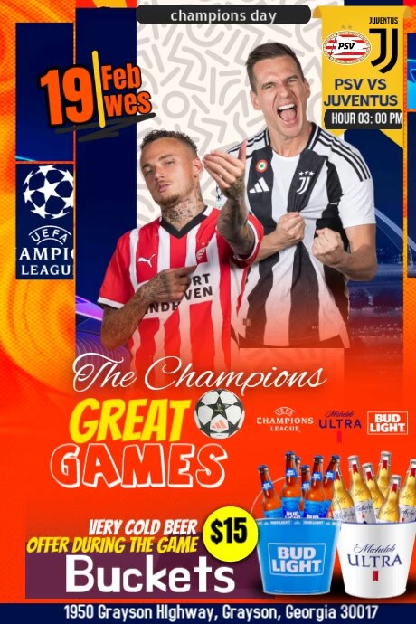 Uefa Champions League 2025 Póster Template | PosterMyWall