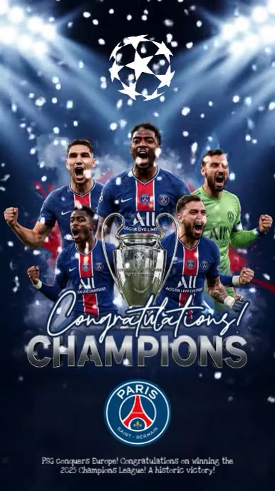 Copy of UEFA Champions League 2025 Winner | PosterMyWall