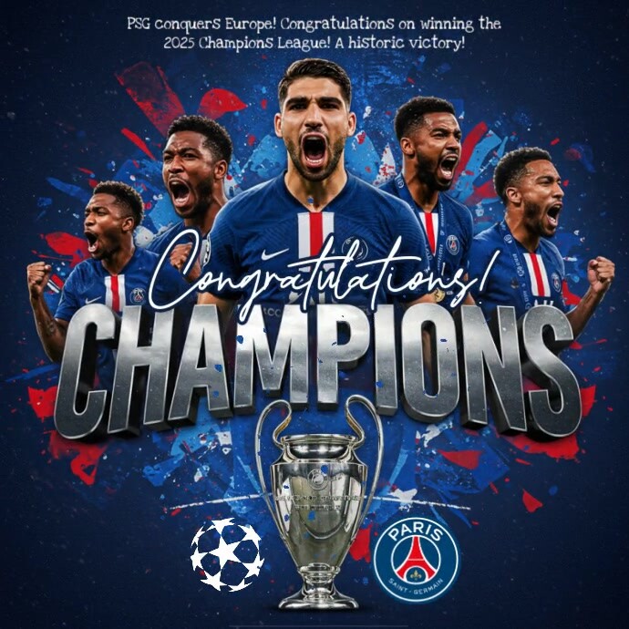 Copy of UEFA Champions League 2025 Winner | PosterMyWall