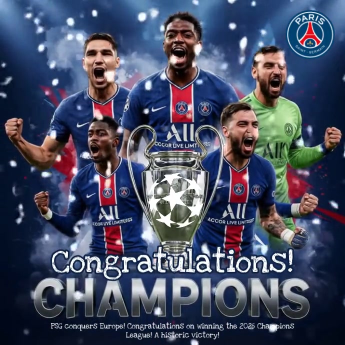 Copy of UEFA Champions League 2025 Winner | PosterMyWall