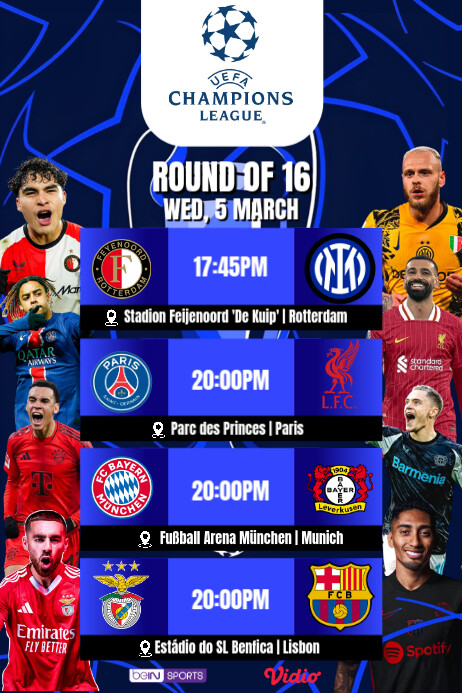 UEFA CHAMPIONS LEAGUE Template | PosterMyWall